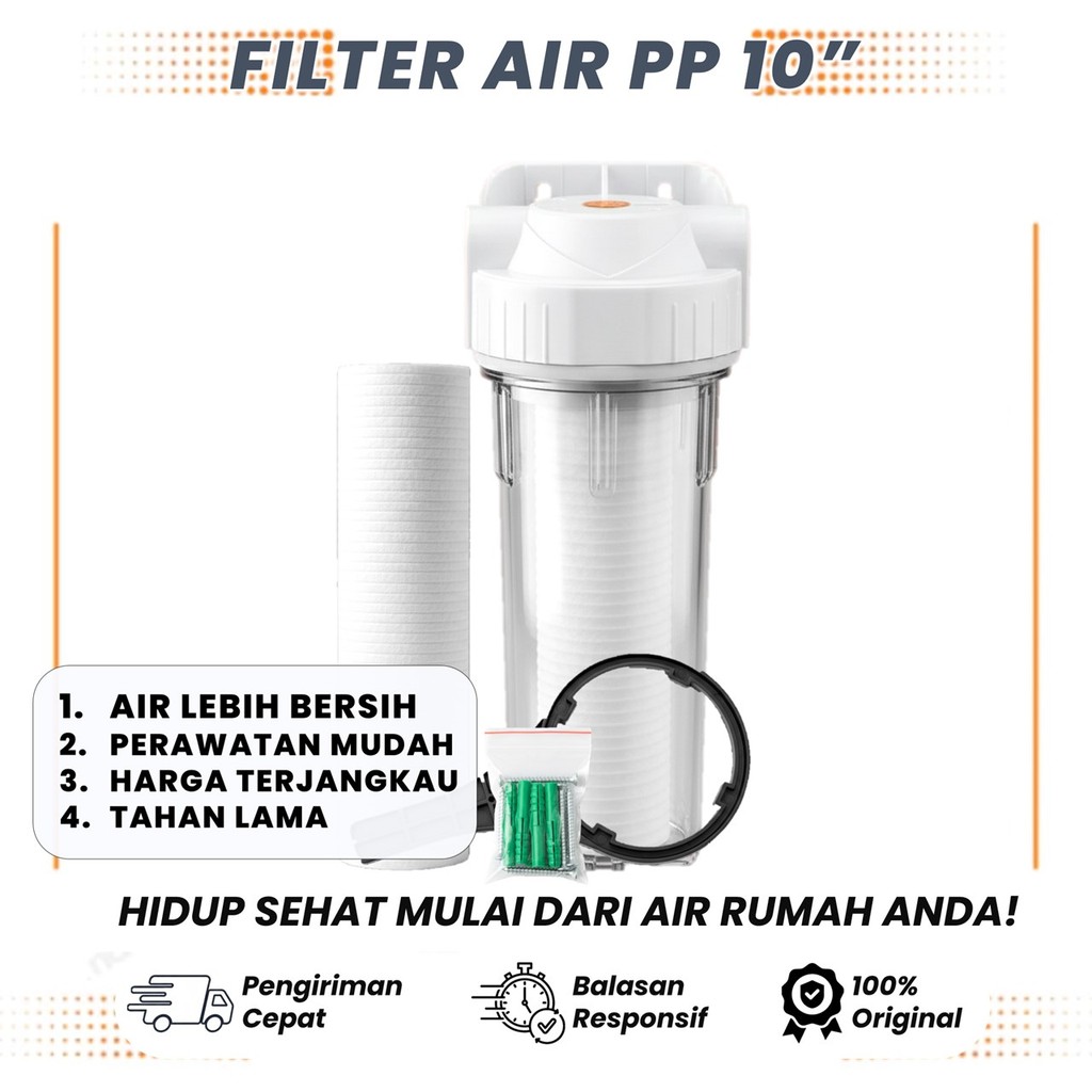 Jual Paket NANO Filter Air Kotor 10 inch – PPF – Housing Putih dan ...