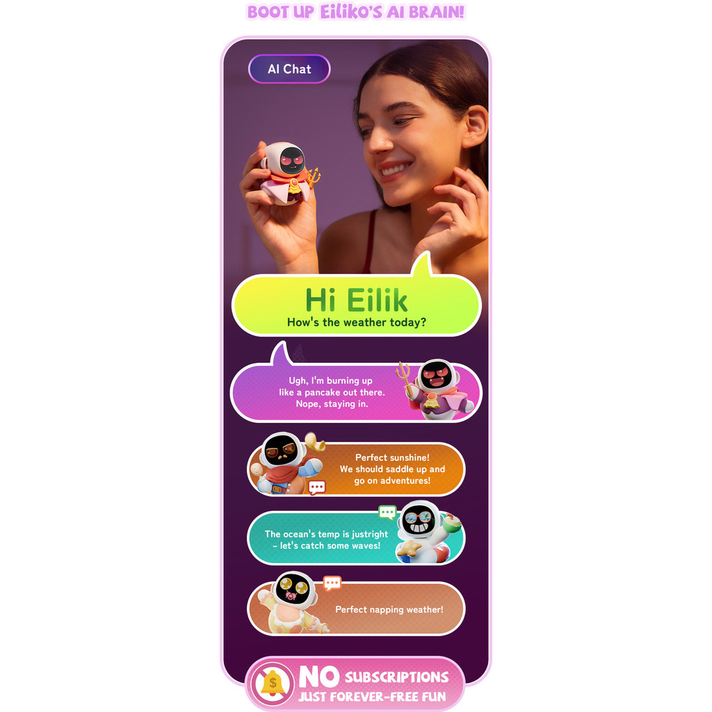 Jual Eiliko Smart Robot Portable Emotional Interaction Companion Robots ...