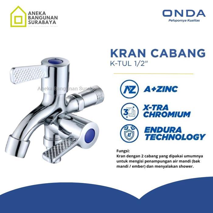 Jual ONDA Kran cabang K-TUL keran double 2 in 1 KTUL keran dobel shower ...