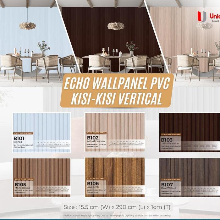 Jual WallPanel PVC Kisi Kisi Vertical / Wall Panel Dinding / Wood Panel ...