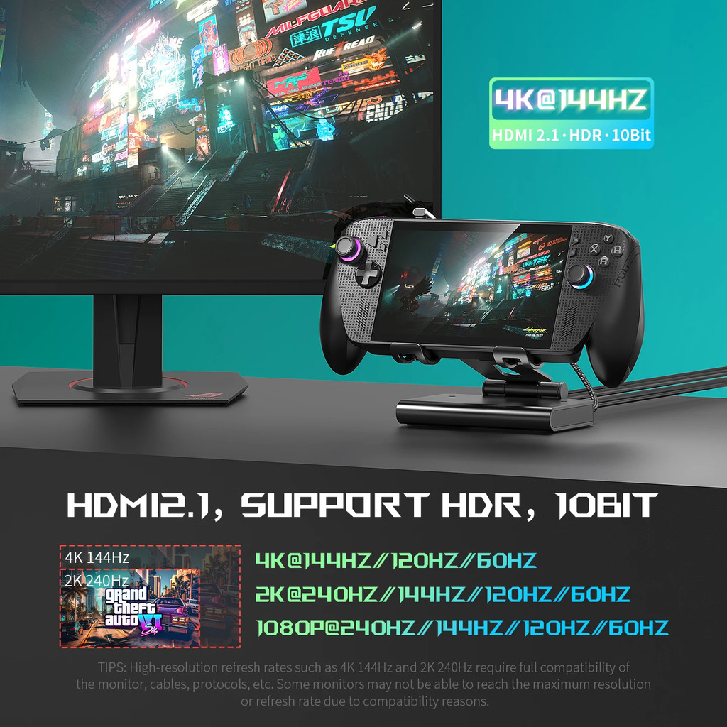 Jual Docking Station 4K@144Hz for ROG Xbox Ally X (2025)/ROG Ally X, 6 ...
