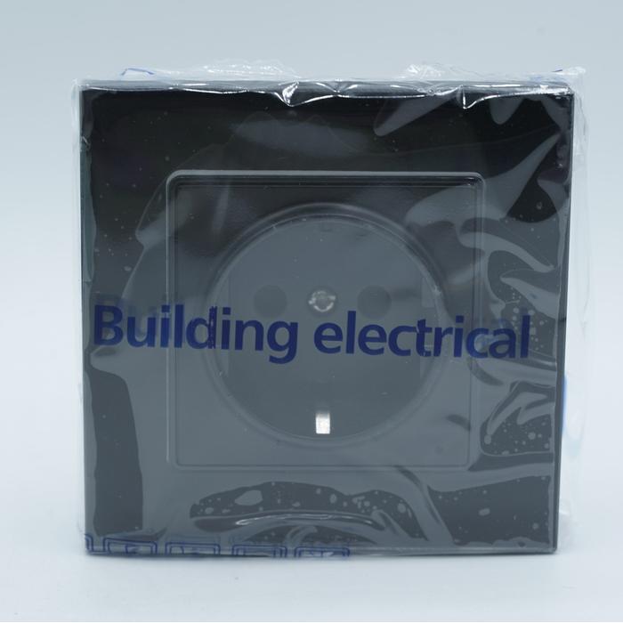 Jual Saklar Soket Dinding Black Wall Power Socket Plug Glass Panel ...