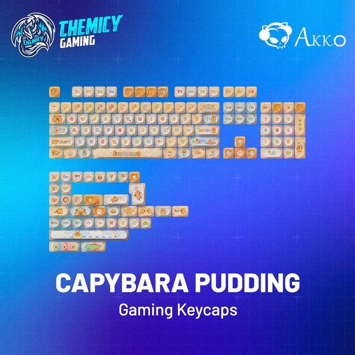 Jual Akko Capybara Pudding PBT Dye-sub Keycaps 140 Set MOA Profile for ...