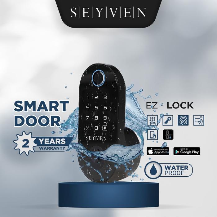 Jual SEYVEN Smart Door Lock Kunci Pintu Digital Waterproof Door Lock ...