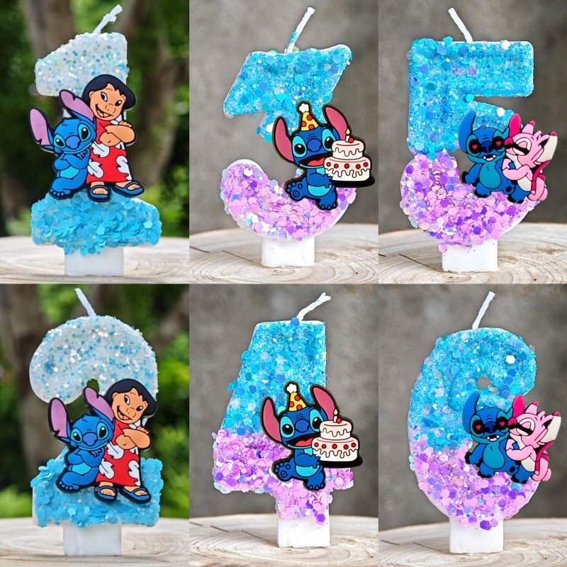 Jual Lilo & Stitch Candle Number 0-9 Anime Digital Stitch Angel ...