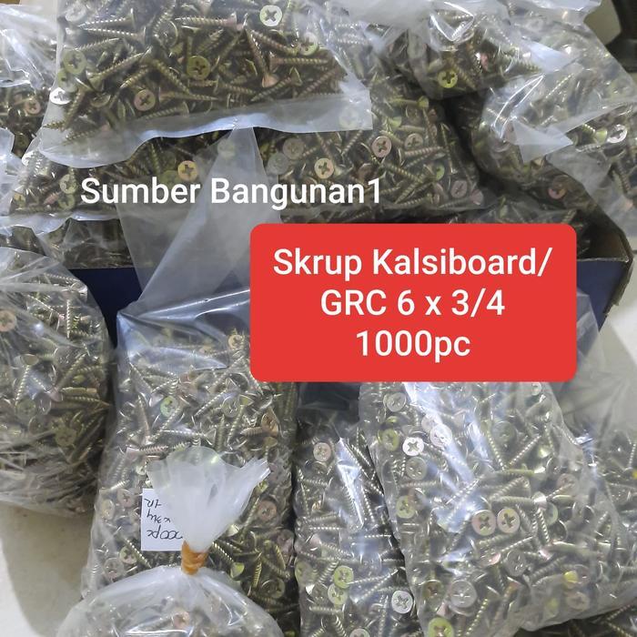 Jual SKRUP GRC 6 X 3/4 SKRUP KALSIBOARD 2CM SEKRUP CALCIBOARD | Shopee ...