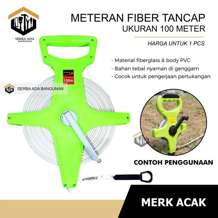 Jual Meteran Tancap 100 M Meter Gulung Rol Tanam Tanah Bangunan Proyek ...
