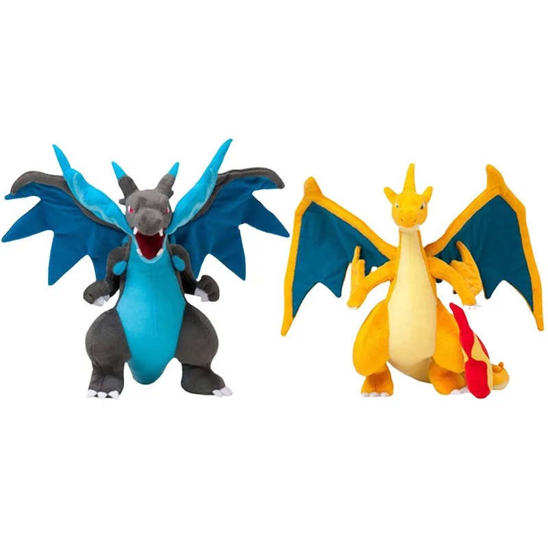 Jual Anime Shiny Charizard Plush Pokemon Toys Cute Mega Evolution X ...