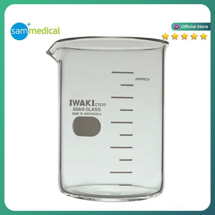 Jual IWAKI PYREX BEAKER GLASS LOW FORM/ GELAS KIMIA / GELAS TAKAR 500ML ...