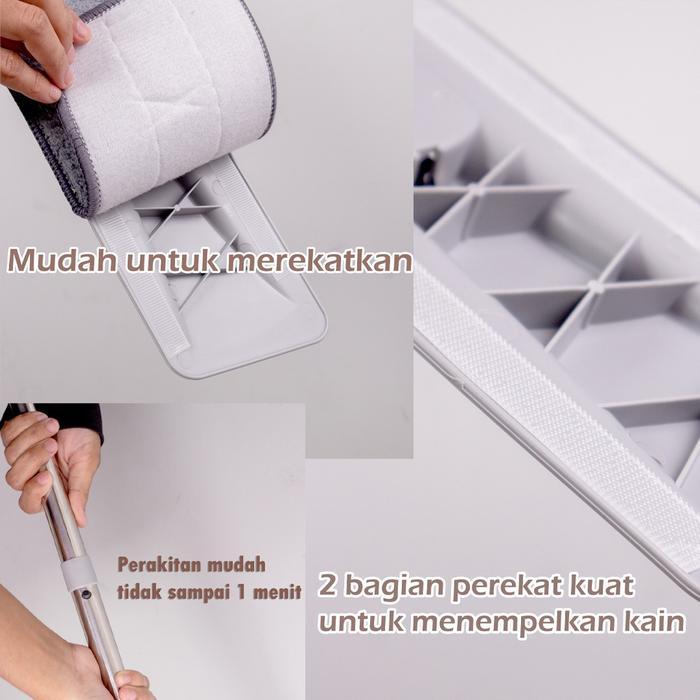 Jual (COD) Alat Pel Lantai Semprot Otomatis Water Spray Mop Automatic ...