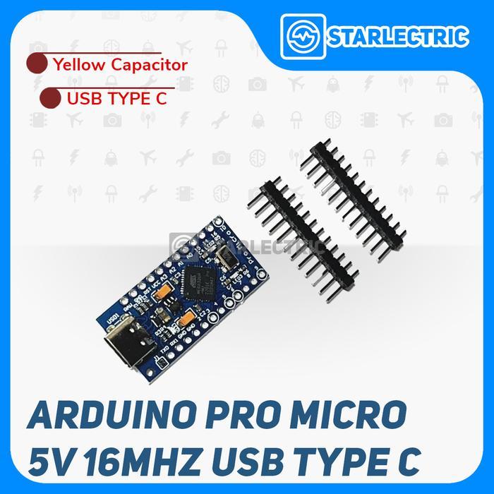 Jual Arduino Pro Micro Atmega32U4 5V 16Hz Usb Type C Board Type-C ...