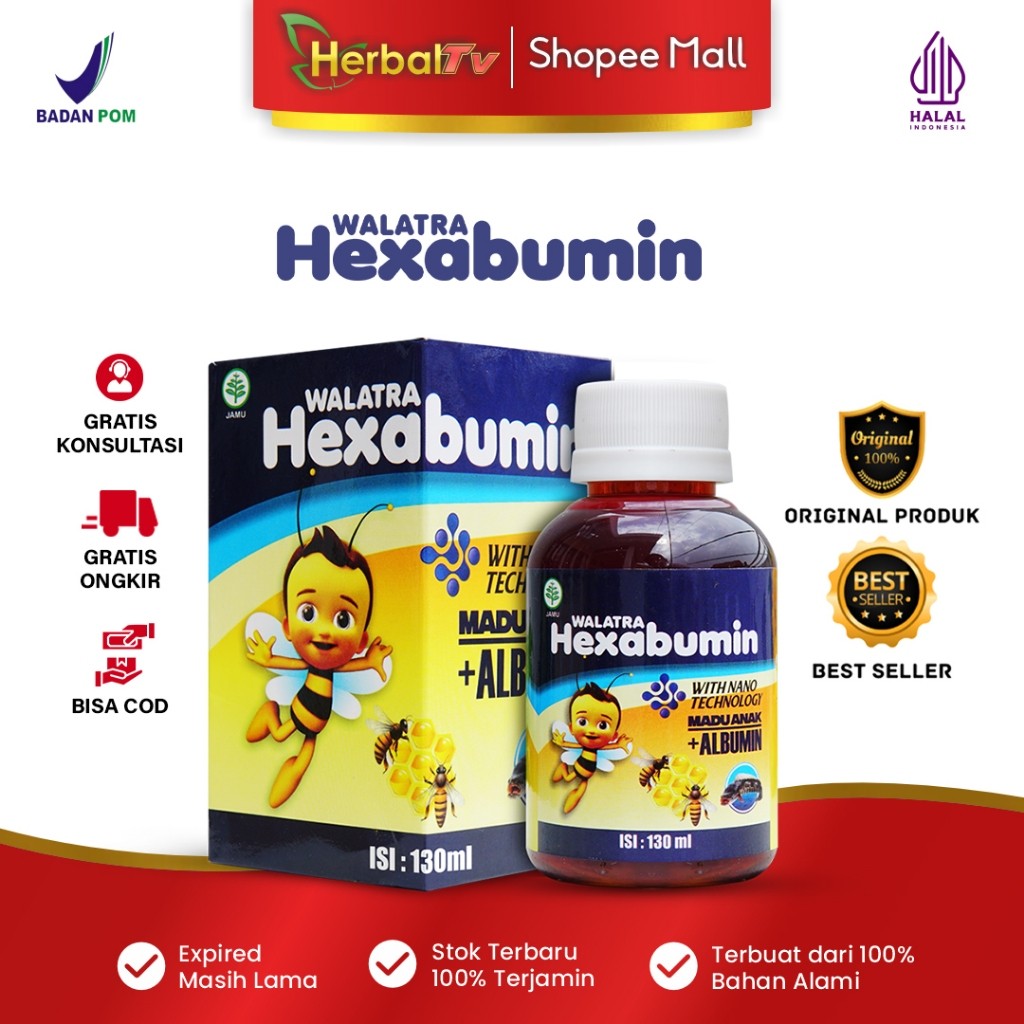 Jual Obat Radang Tenggorokan & Batuk Kering Anak Hexabumin | Shopee ...