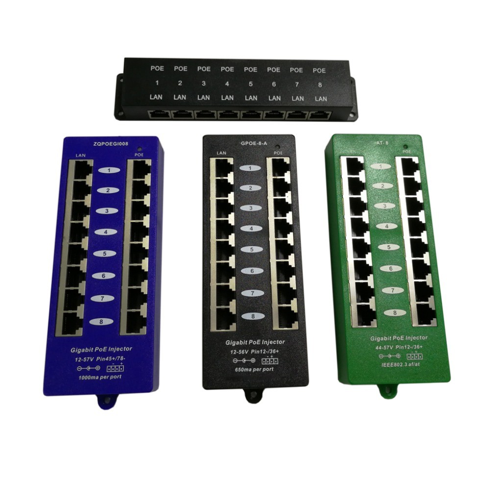 Jual TERBARU 100/1000Mbps PoE Patch Panel mode AB 8 port IEEE802.3af/at ...