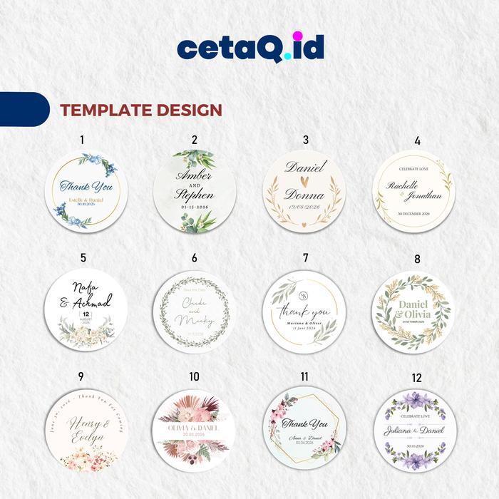 Jual Sticker Wedding BULAT CUSTOM- KISS CUT [Sticker Chromo Bulat ...