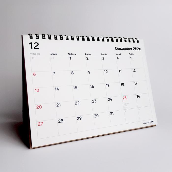 Jual Kalender Meja Table Calendar Gaya Muji Style 2026 Planner Agenda ...