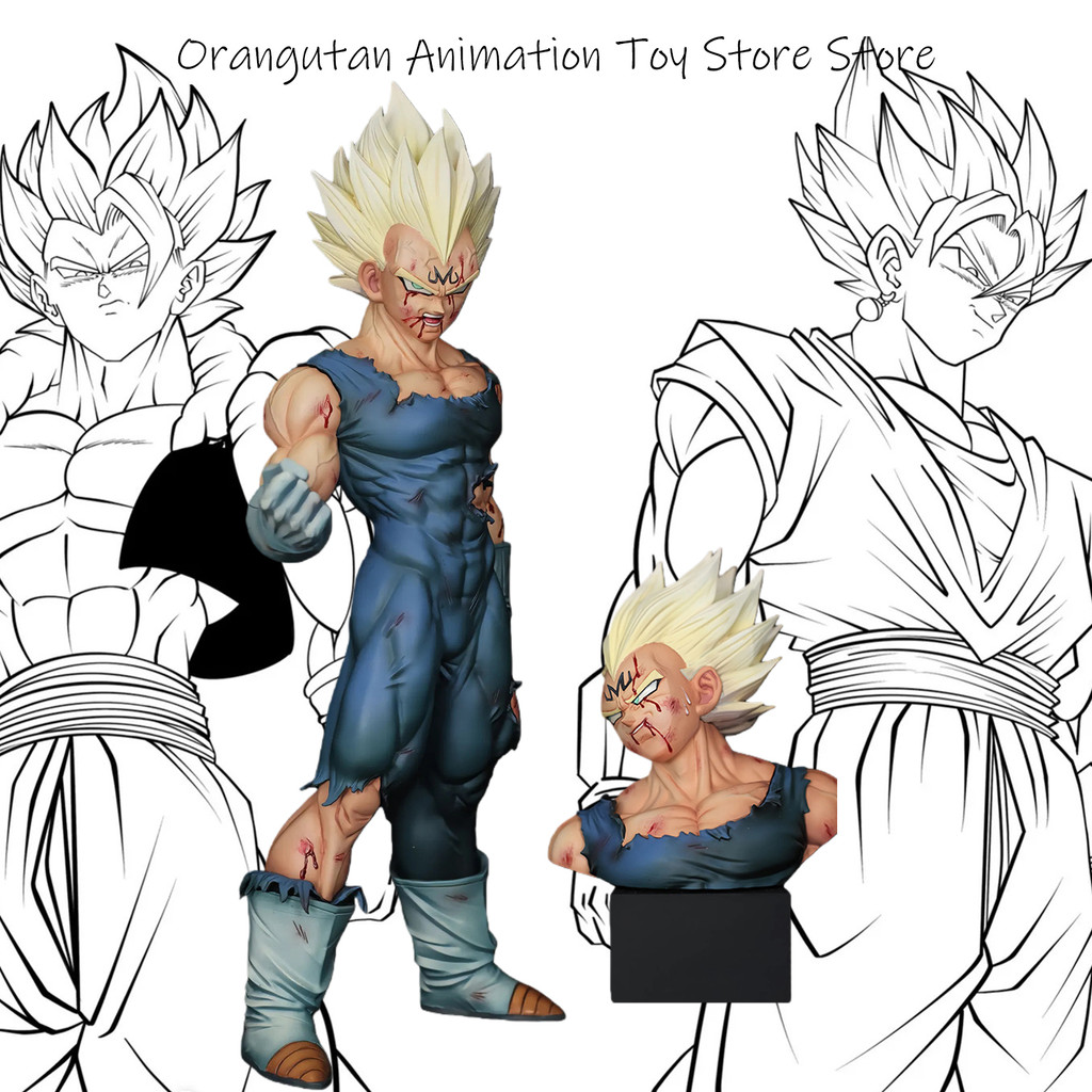 Jual 28CM Dragon Ball Z Majin Vegeta Double Head Sculpture with Head ...