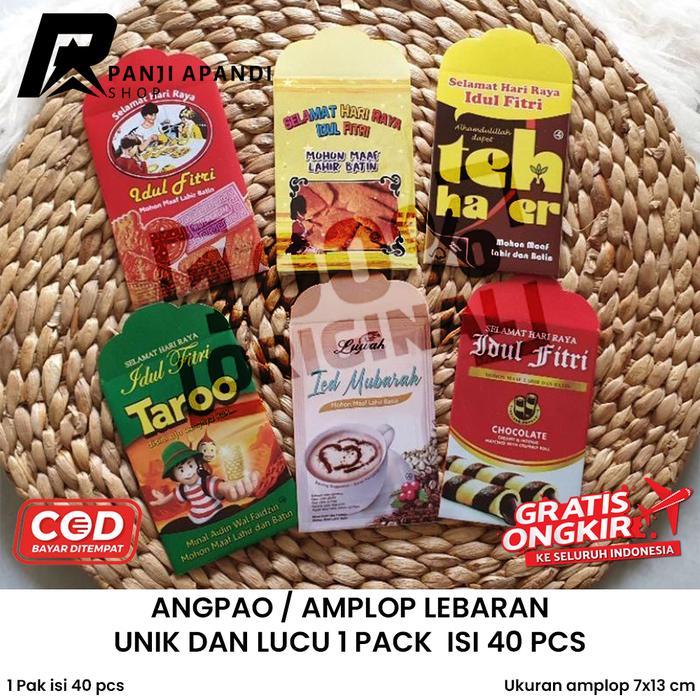 Jual ANGPAO / AMPLOP LEBARAN UNIK DAN LUCU 1 PACK ISI 50pcs | Shopee ...
