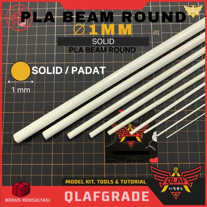 Jual PLA BEAM ROUND 1mm plastic pla plate bulat custom model kit maket ...