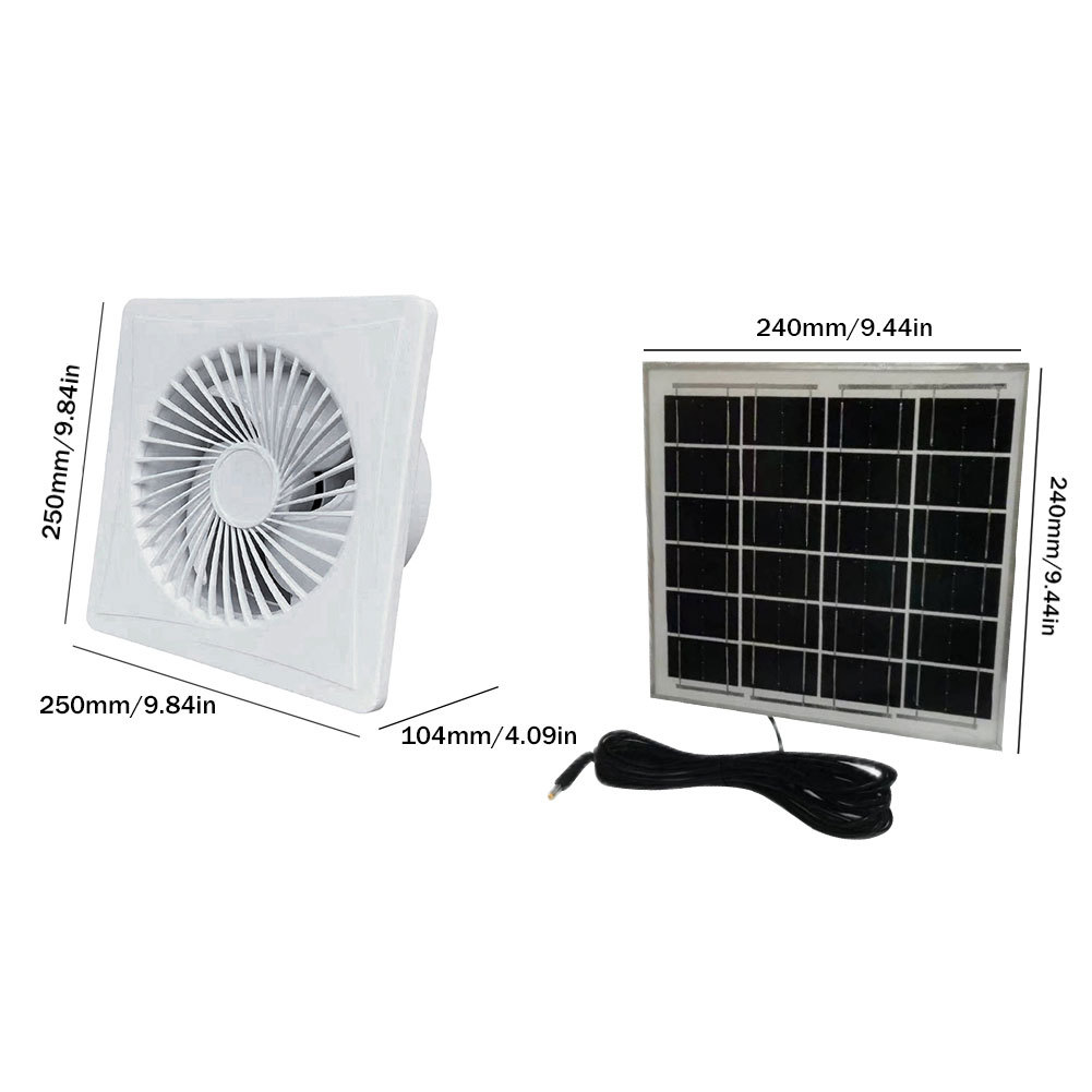 Jual 6/8 Inch 12V Solar Exhaust Fan Mini Ventilator Solar Panel Powered ...