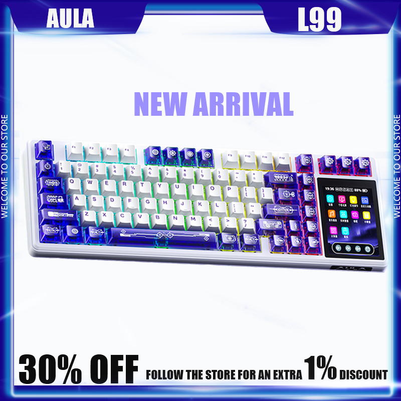 Jual Aula L99 Mechanical Keyboard Wireless Tri Mode E-sports Gaming ...