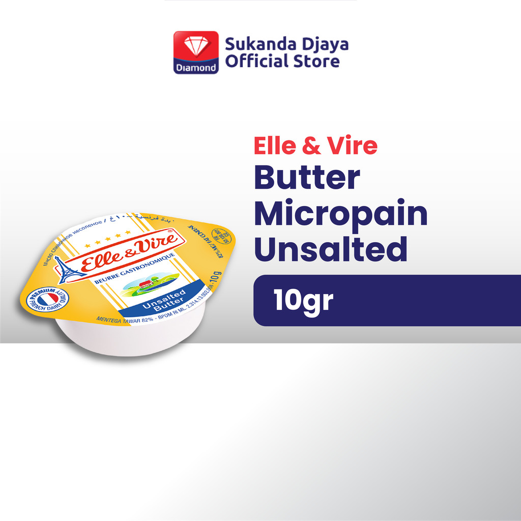 Jual ELLE & VIRE - Butter Micropain Unsalted 10 GR | Shopee Indonesia