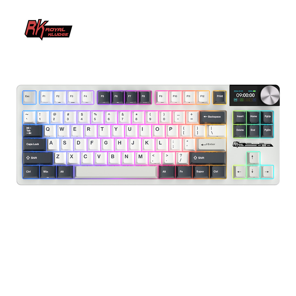 Jual RK ROYAL KLUDGE S85 TFT Color Screent Mechanical Keyboard Tri Mode ...