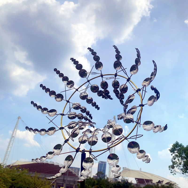 Jual Magical Metal Windmill 3D Wind Powered Kinetic Sculpture Lawn ...