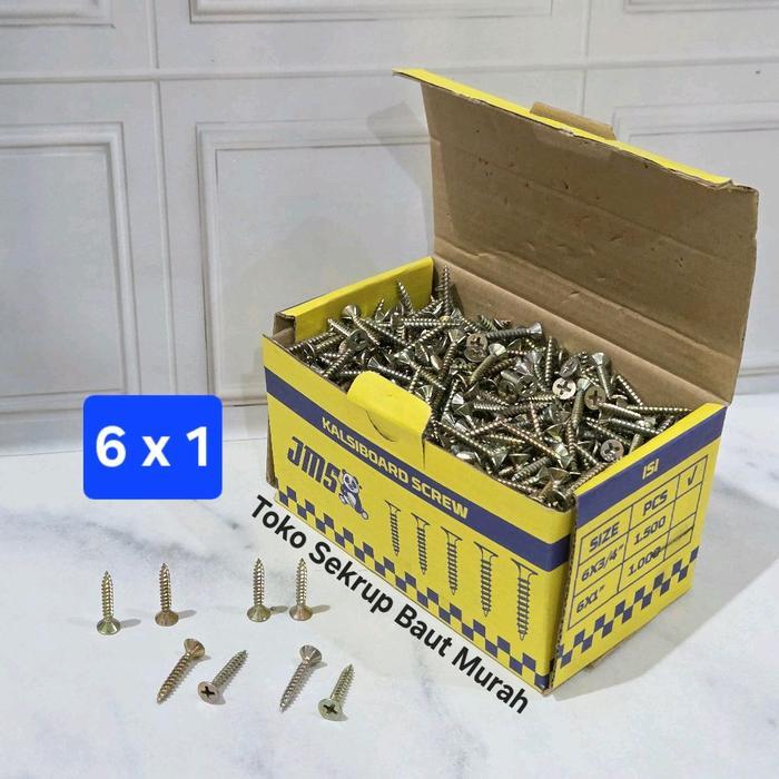 Jual Sekrup Calciboard/ Calci 6x1"/ Skrup Kalsiboard Kalsi 6 x 1" 2.5cm ...
