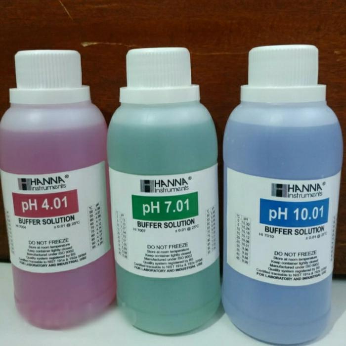 Jual CAIRAN BUFFER SOLUTION PH HANNA PH4/PH7/PH10 100 ML | Shopee Indonesia