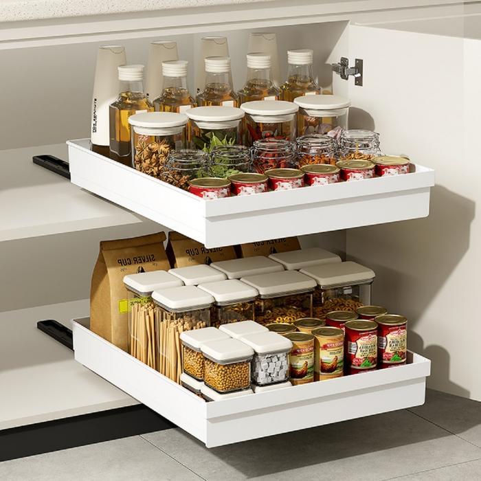 Jual 99KHOME Laci Tarik Geser Dapur Kabinet Rel Geser Organizer ...