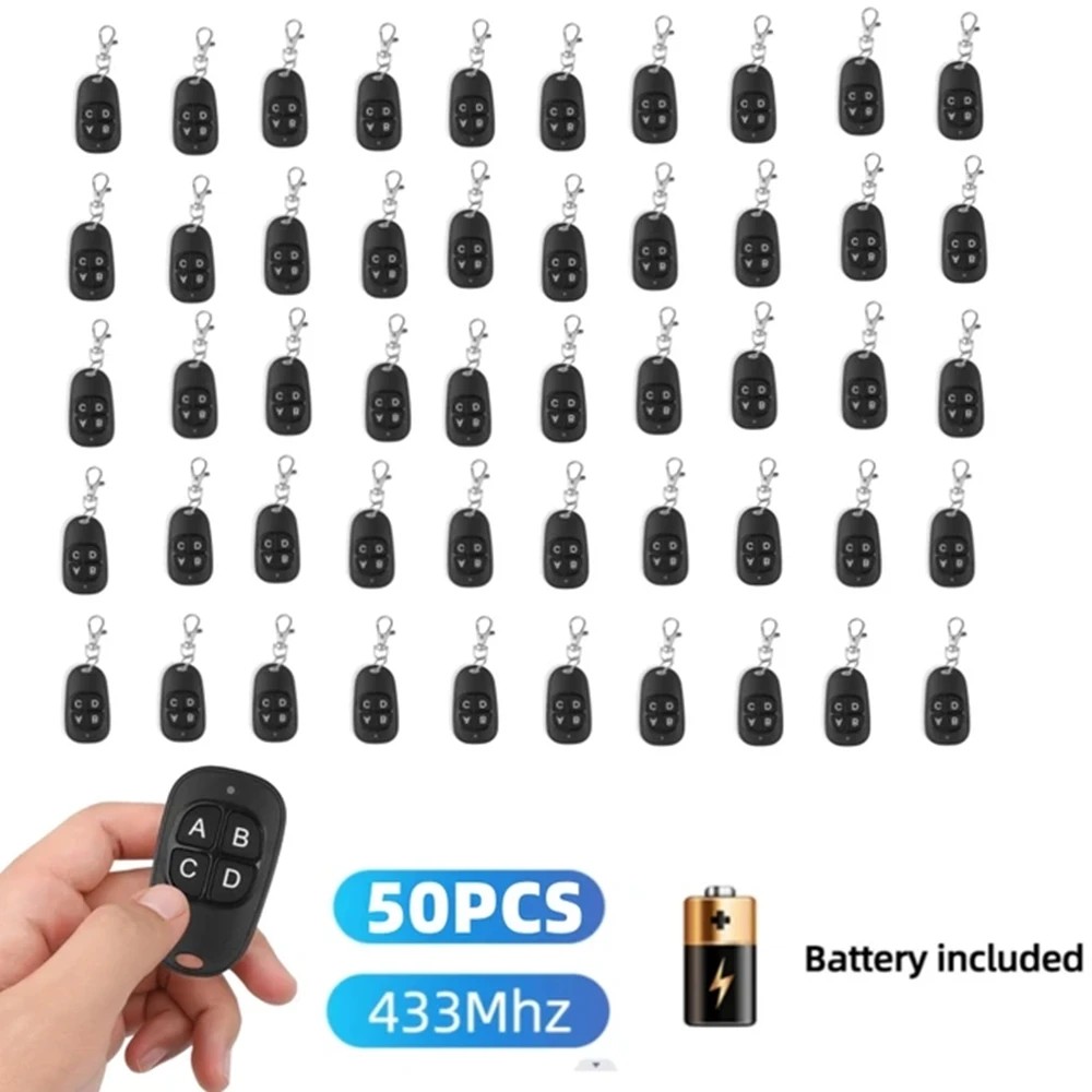 Jual 5-50pcs 433MHz Remote Control Universal Garage Remote 4 Buttons ...