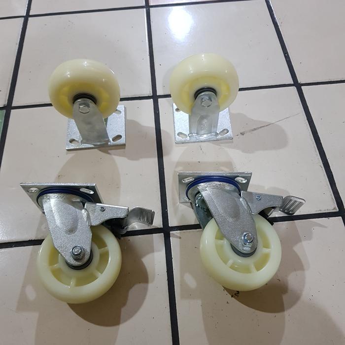Jual Roda Caster Shenpai Nilon Hd 5 inch (2muter+rem 2Mati) | Shopee ...