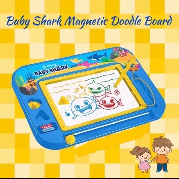 Jual PINKFONG BABY SHARK MAGNETIC DOODLE BOARD COLOUR PAPAN TULIS ...