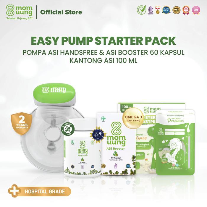 Jual Mom Uung Bundling Asi Booster 60 Kapsul & Pompa Asi Portable & Asi ...