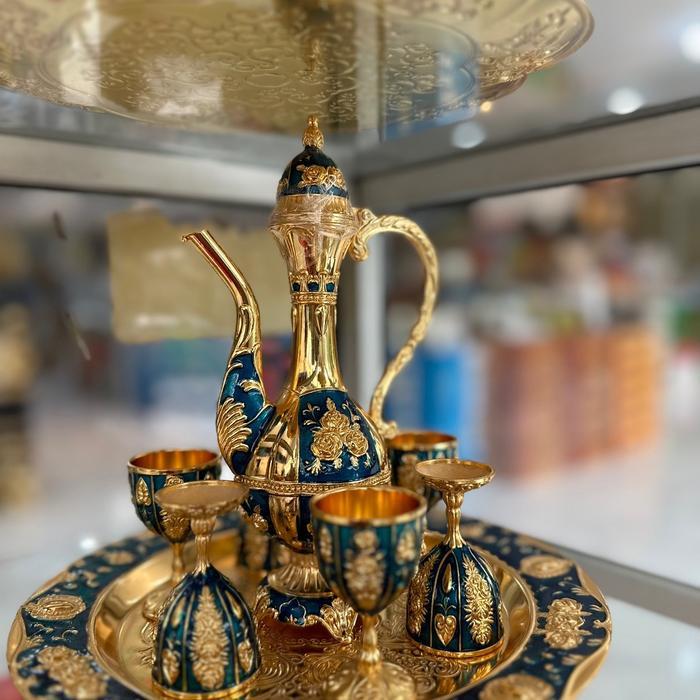 Jual TEKO ARAB ALADIN MEWAH KODE A19 - SET 6 GELAS, 1 TEKO, 1 NAMPAN ...