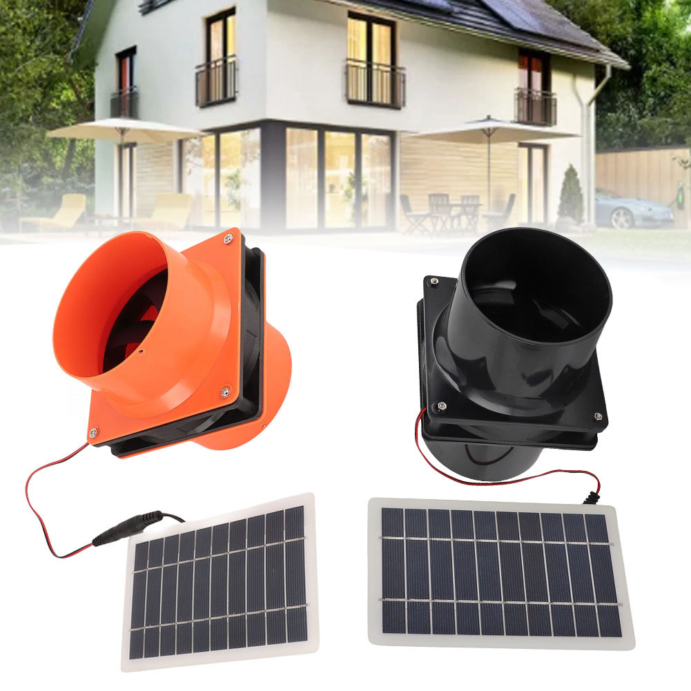 Jual 10W 12V Solar Exhaust Fan Round Duct Solar Panel Ventilation Fan ...