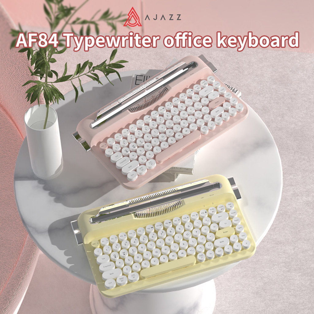 Jual AJAZZ AF84 Wireless BT Portable Keyboard-Retro Punk Typewriter ...
