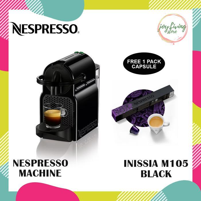Jual MESIN KOPI NESPRESSO INISSIA HITAM M105 - CAPSULE COFFEE MACHINE ...