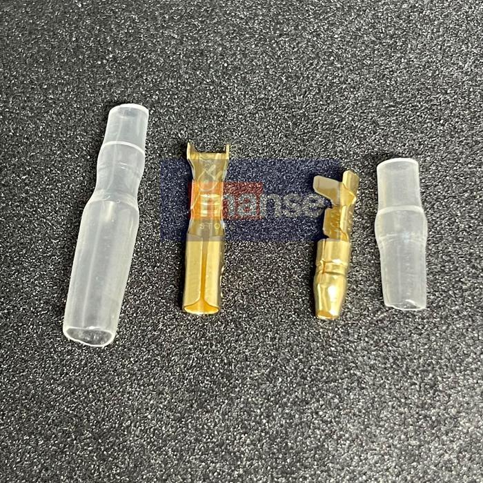 Jual (COD) Socket Skun Peluru Motor Bulat Male Female + Cover Karet ...