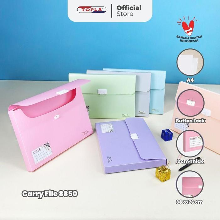 Jual Topla Carry File Map Folio Tebal 2cm & 3cm Stationery Alat Sekolah ...