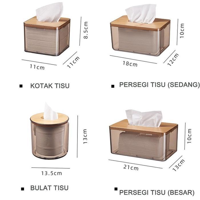 Jual Tempat Tisu Aesthetic Kotak Tisu Kayu Transparan Kotak Tissue ...