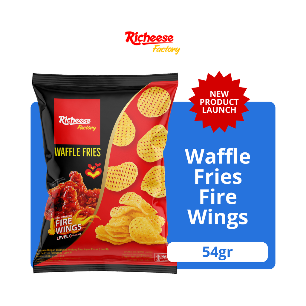 Jual Richeese Factory Waffle Fries Firewings 54gr | Shopee Indonesia