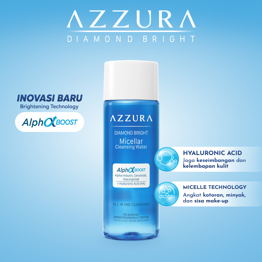 Jual AZZURA Diamond Bright Micellar Cleansing Water 125 ml | Shopee Indonesia