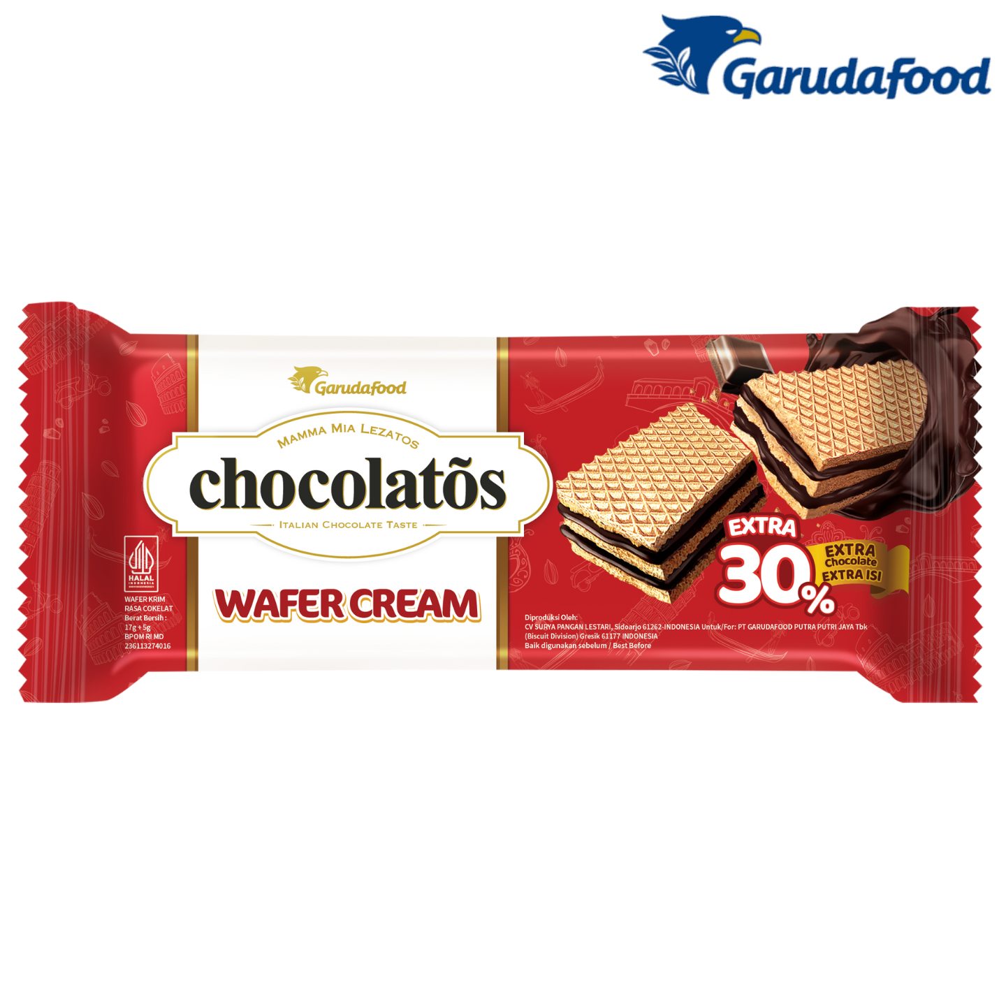 Jual Chocolatos Wafer Cream Original 17g x 10 pcs | Shopee Indonesia