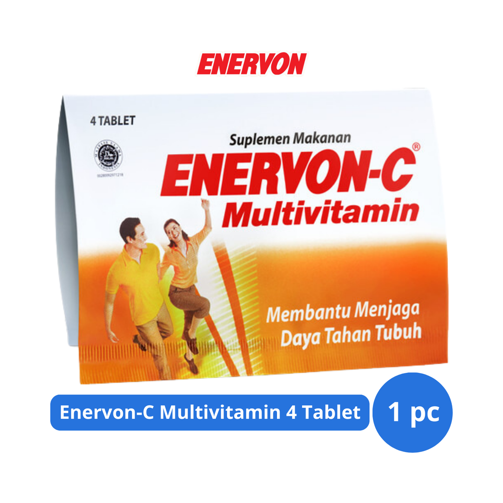 Jual Enervon-C Multivitamin 4 Tablet | Shopee Indonesia