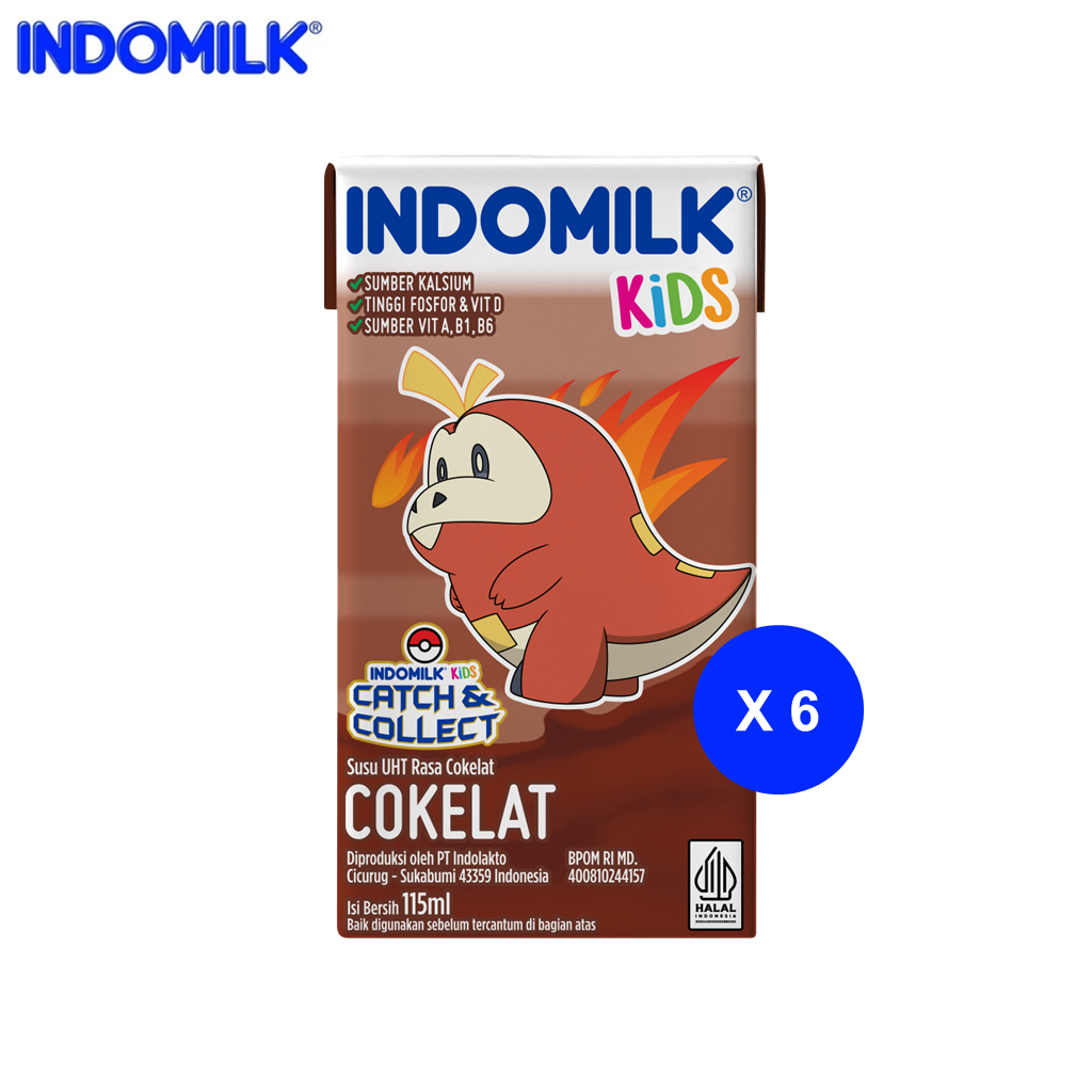 Jual Indomilk Kids Cokelat UHT 115ml Multipack isi 6 Edisi Pokemon | Shopee Indonesia