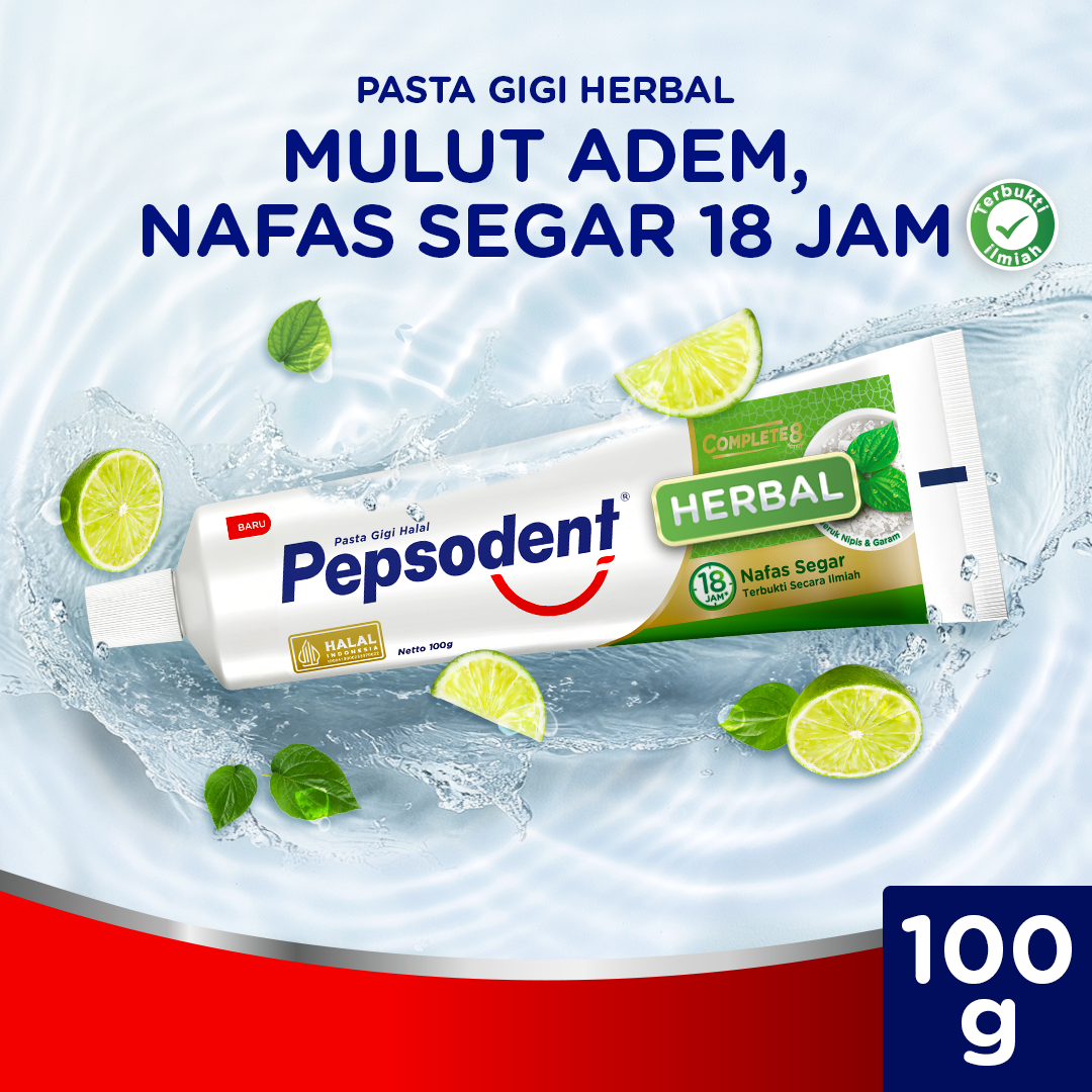 Jual Pepsodent Pasta Gigi Complete 8 Herbal 100gr | Shopee Indonesia