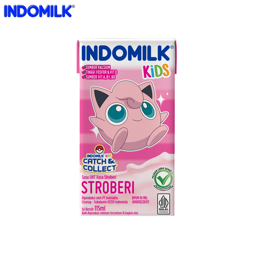 Jual Indomilk Kids Strawberry UHT 115ml Edisi Pokemon | Shopee Indonesia