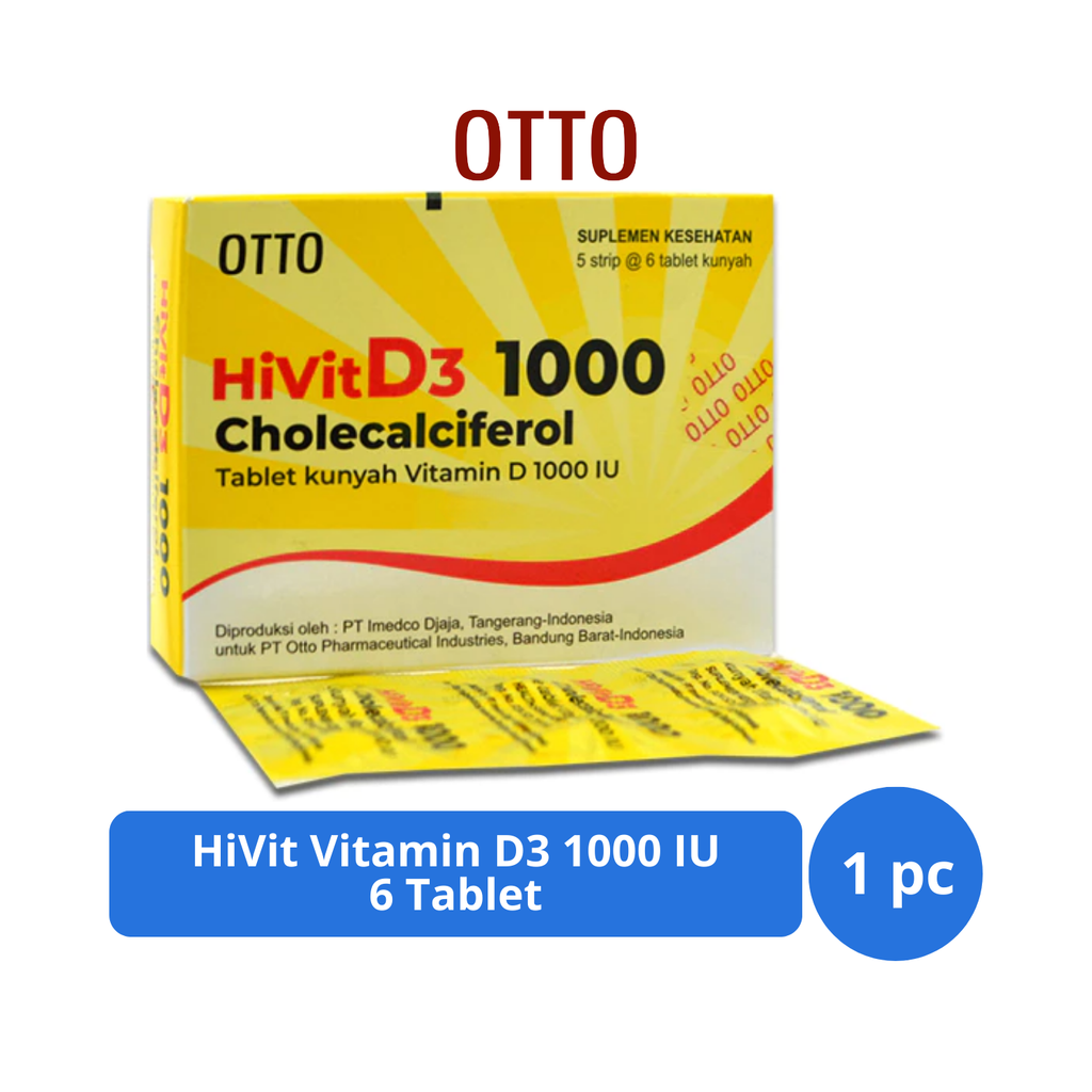Jual HiVit Vitamin D3 1000 IU 6 Tablet | Shopee Indonesia