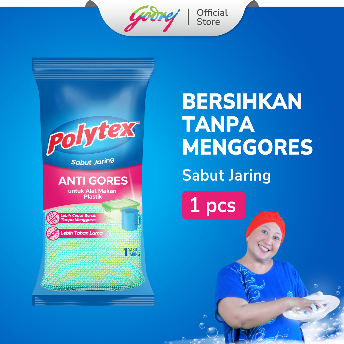 Jual Polytex Sabut Jaring Anti Gores untuk Alat Makan Plastik | Shopee ...